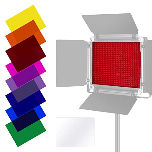 Neewer 8-Pack Lighting Color Filter Tansparent Color Correction Filter in 8 for Neewer 660 LED Video Light, 6.57 x 8.54 inches