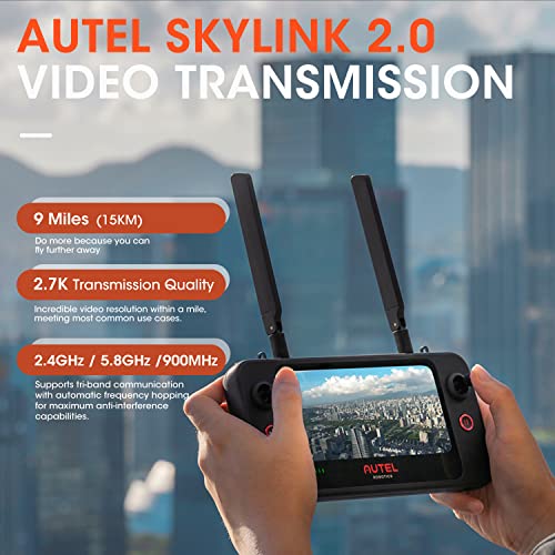 Autel Robotics EVO 2 Pro V3 Drone: 2023 Newest EVO II Pro V3 Rugged Bundle, Son-y 1" CMOS Sensor & 6K HDR Video, Moonlight Algorithm 2.0, Max. ISO 44000,12-Bit DNG, F2.8 - F11 Aperture, (Worth $759) 6.4" Smart Controller SE, 15KM Image Transmission, SkyLi