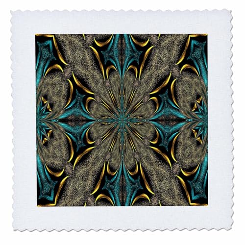 3dRose Dreamscapes by Leslie - Design - Design of Fireworks of Color - Quilt Squares (qs-378027-4)