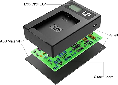 NP-FW50 Battery Charger, LCD Dual Charger Compatible with Sony Alpha A6000, A6400, A6100, A6300, A6500, A5100, A7, A7 II, A7R, A7R II, A7R2, A7S, A7S II, A7S2, A5000, A3000, RX10, NEX-3/5/7 Series