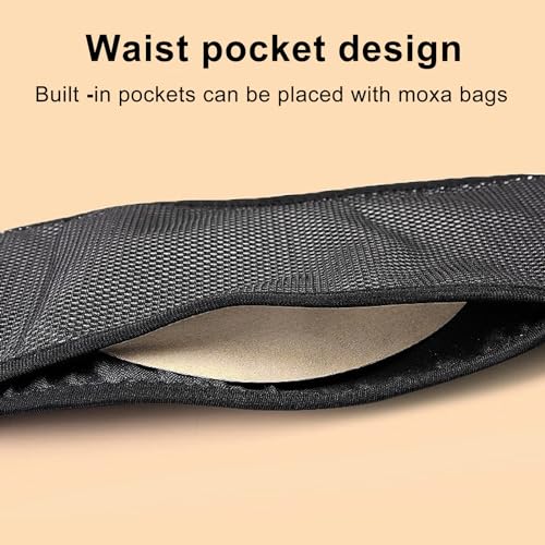 Erhigher Back Heating Pad, Adjustable Even Heating Safe Lower Back Pain Relief Electric Waist Support Vibration Massage Therapy Helpful for Lumbar Spine, Cramps Black
