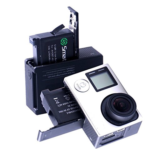 Smatree Battery (3 Pack) and 3-Channel Charger Compatible for Gopro Hero 4 (NOT for Hero 5)