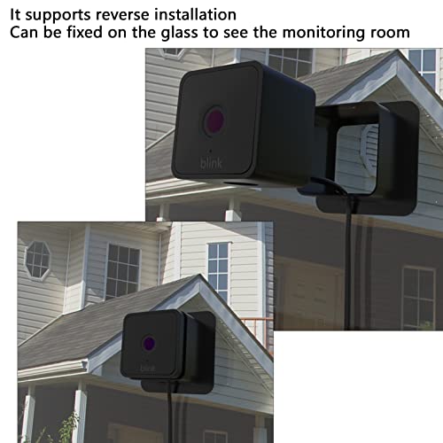Teccle Window Mount for Blink Mini, Through Window Use Blink Mini Indoor Security Camera, No Need to Run Wiring Outdoors (Pack of 2, Black)