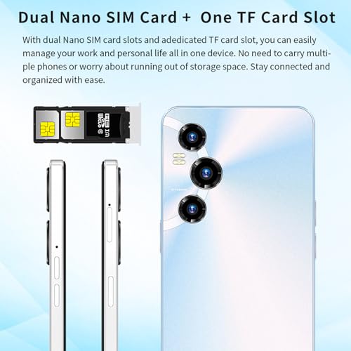 S30 Ultra New Cellphones Android Smartphone 6800mAh 8GB RAM 256GB ROM 7.0 Inch Face Unlock Cell Phone 50MP 108MP 5G/4G Global Version Mobile Phones,Black-256GB