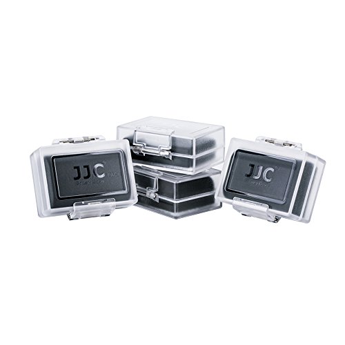 JJC Camera Battery Case Holder Box for Canon LP-E17 LP-E10 LP-E6 LP-E6N,Nikon EN-EL15a EN-EL14,Fujifilm NP-W126 NP-W126S,Sony NP-FW50 NP-FW100 and More Camera Battery Pack Below 2.36" x 1.65" x 0.94"
