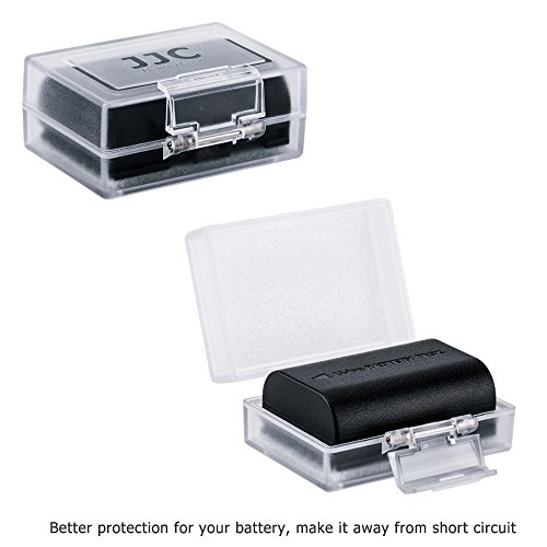 JJC Camera Battery Case Holder Box for Canon LP-E17 LP-E10 LP-E6 LP-E6N,Nikon EN-EL15a EN-EL14,Fujifilm NP-W126 NP-W126S,Sony NP-FW50 NP-FW100 and More Camera Battery Pack Below 2.36" x 1.65" x 0.94"
