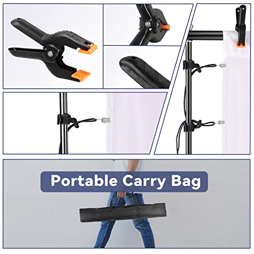 Heavy Duty Backdrop Stand, IFKDNR Photo Backdrop Stand, 6.5ftx10ft Adjustable Background Stand for Birthday Parties, Photo Studio, Graduation Party, Wedding
