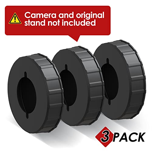 ZHANDEYUA Adhesive Wall Mount for Blink Camera No Drilling and screwing Required for Blink Outdoor/Blink Mini/Blink Indoor Camera and Most Round Mount Cameras Quick Paste Installation,Black-3 Pack