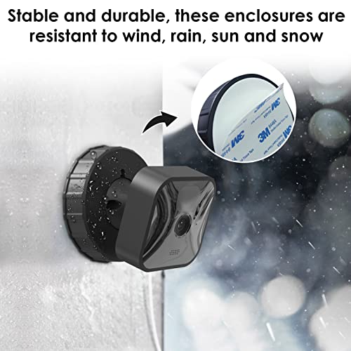 ZHANDEYUA Adhesive Wall Mount for Blink Camera No Drilling and screwing Required for Blink Outdoor/Blink Mini/Blink Indoor Camera and Most Round Mount Cameras Quick Paste Installation,Black-3 Pack