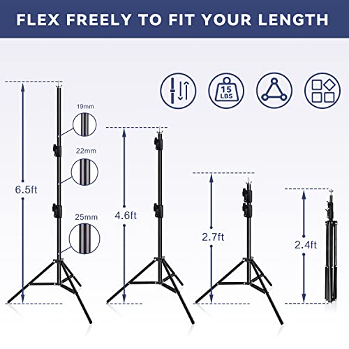 Heavy Duty Backdrop Stand, IFKDNR Photo Backdrop Stand, 6.5ftx10ft Adjustable Background Stand for Birthday Parties, Photo Studio, Graduation Party, Wedding