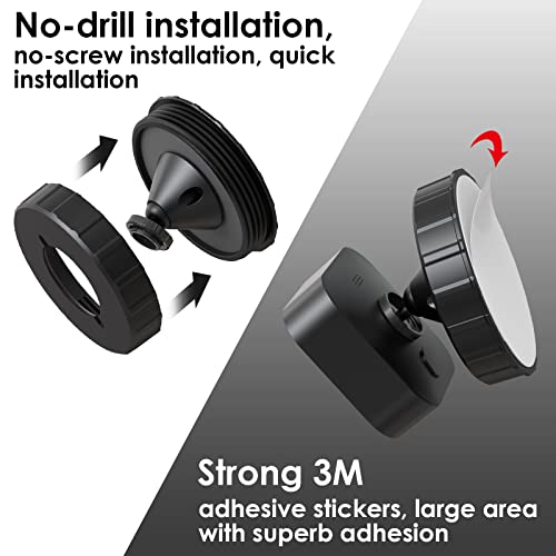 ZHANDEYUA Adhesive Wall Mount for Blink Camera No Drilling and screwing Required for Blink Outdoor/Blink Mini/Blink Indoor Camera and Most Round Mount Cameras Quick Paste Installation,Black-3 Pack