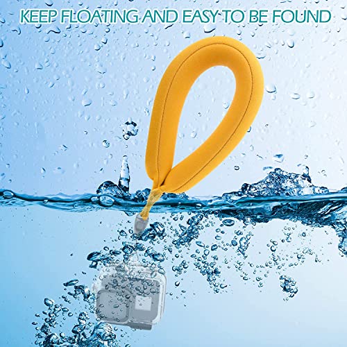 Luxebell Waterproof Camera Float, Universal Foam Floating Wrist Strap for GoPro Hero 11 10 9 8 7 6 5, Nikon, Olympus, Canon, Keys, Sunglasses and Phones Orange & Red