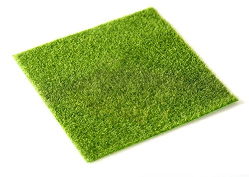 SUN-E 2 Pcs Life-Like Fairy Artificial Grass 12''x 12'' (30 X 30CM) Miniature Ornament Garden Dollhouse