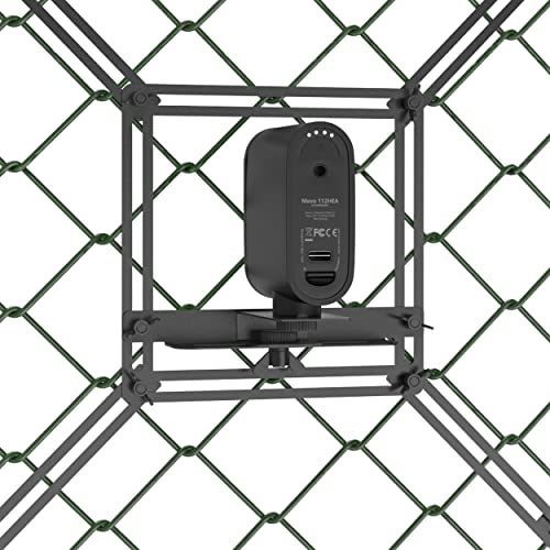 Baseball Fence Mount for Mevo Start, GoPro/Phone Fence Mount for Baseball, Chain Link Fence Mount for Recording Baseball/Softball/Tennis(Mini Plus Black)
