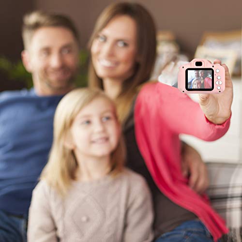 Dartwood 1080p Digital Camera for Kids with 2.0β Color Display Screen & Micro-SD Card Slot for Children - 32GB SD Card Included (Pink)