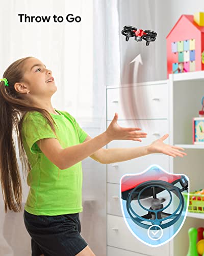 TOMZON 2 Pack A24 Drone for Kids with Battle Mode, Small RC Drone with Throw to Go, Kids Drone with Circle Fly, Self Spin, 3D Flip, 2-In-1 Quadcopter with Altitude Hold, Headless Mode, 4 Batteries