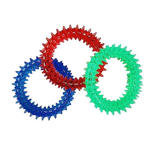 Lerpwige Pet Ring-Shape Molar Rod Durable Chew Toy Puppy Teething for Teething Cleaning Dog Ring Chew Ring Toy Teeth Cleaning Dog Teething Toy for Teeth Cleaning