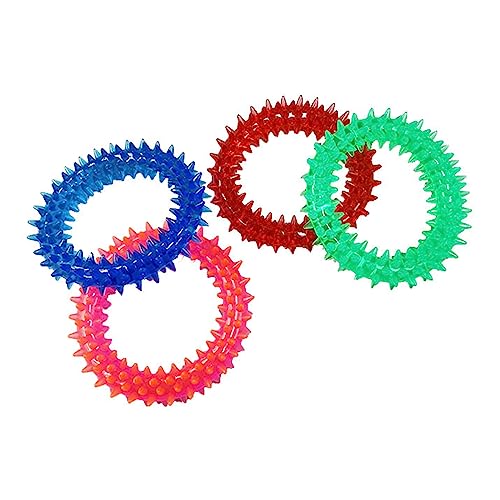 Lerpwige Pet Ring-Shape Molar Rod Durable Chew Toy Puppy Teething for Teething Cleaning Dog Ring Chew Ring Toy Teeth Cleaning Dog Teething Toy for Teeth Cleaning