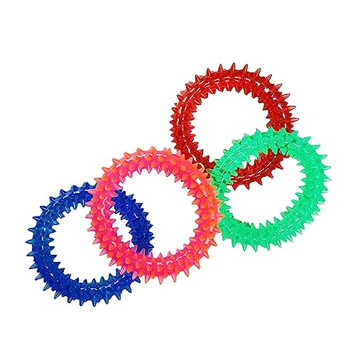 Lerpwige Pet Ring-Shape Molar Rod Durable Chew Toy Puppy Teething for Teething Cleaning Dog Ring Chew Ring Toy Teeth Cleaning Dog Teething Toy for Teeth Cleaning