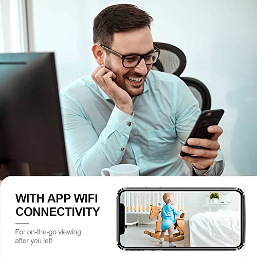 AOBOCAM Spy Camera WiFi Hidden Camera 4K HD Mini Spy Cam for Home Security Easy to Use Wireless Indoor Smallest Camera with Motion Detection Night Vision