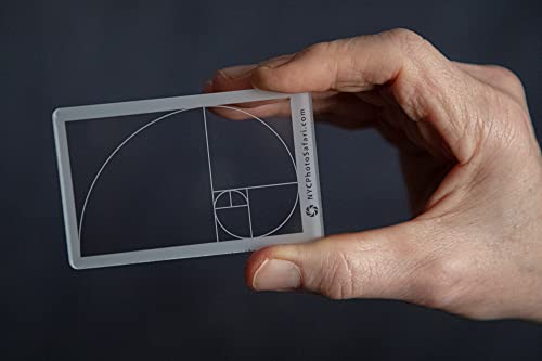 Golden Ratio/Fibonacci Composition View Finder/Viewer Photography/Painting/Drawing Credit Card Size Fits in Wallet/Camera Bag