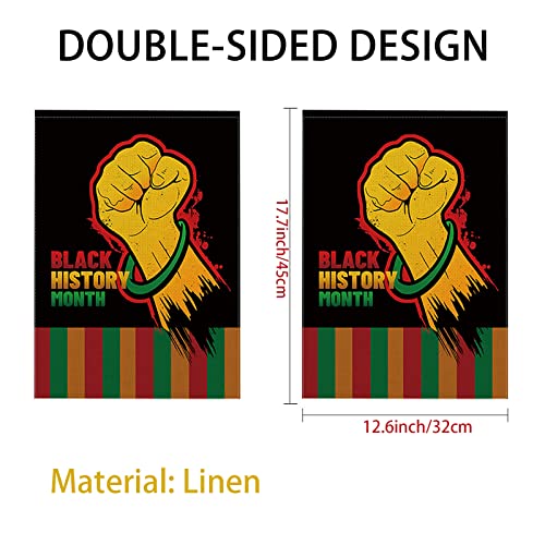 Black History Month Garden Flags Double-Sided African American Emancipation Yard Home Decoration Supplies (Flag-2)