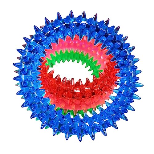 Lerpwige Pet Ring-Shape Molar Rod Durable Chew Toy Puppy Teething for Teething Cleaning Dog Ring Chew Ring Toy Teeth Cleaning Dog Teething Toy for Teeth Cleaning