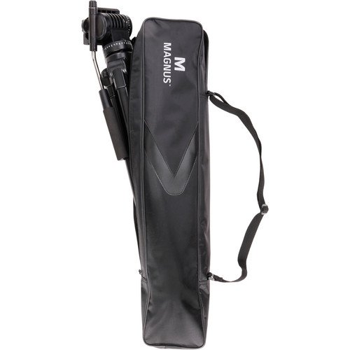 Magnus VT-300, Video Tripod System with Fluid Head, Extends to 64”, Max Load 15 lbs. Mid-Level Spreader, Replaceable Rubber Feet. Plus Quick Release plate, Pan Bar, Carry Case with Shoulder Strap