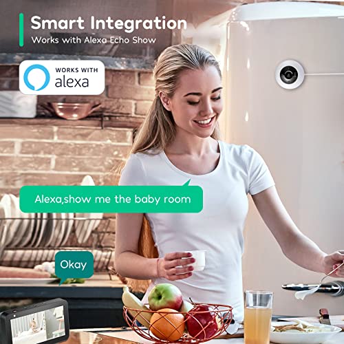 winees 2K Indoor Security Camera, QHD WiFi Camera with 2-Way Audio, 4MP Pet Camera with Phone APP, 2.4GHz, Clear IR Night Vision, Human and Motion Detection for Baby/Mom, Alexa Compatible M2