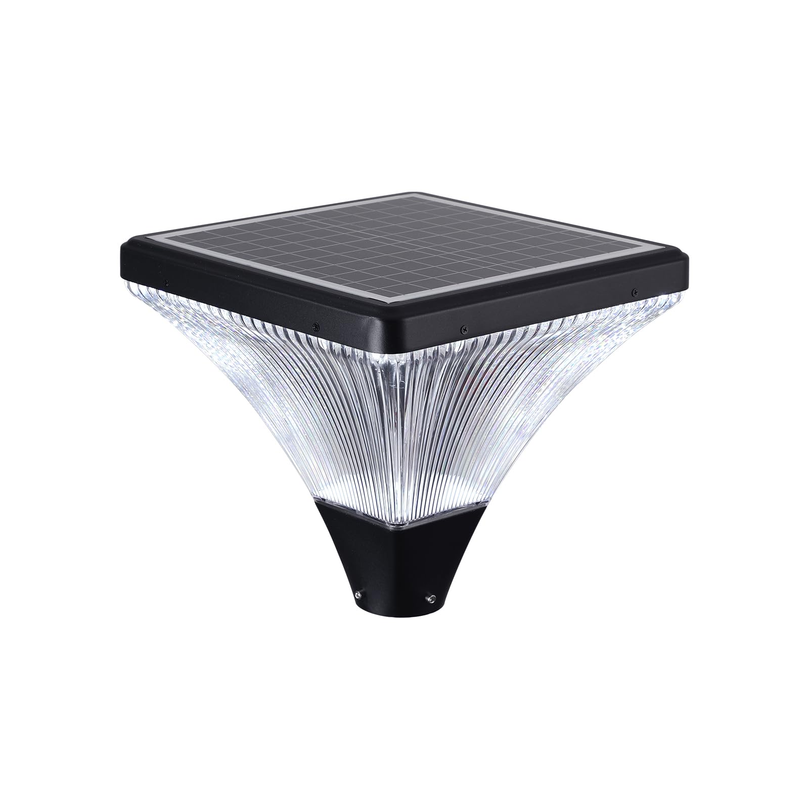 Gecheer Landscape Solar Post Light, Outdoor Patio Solar Lamp with Remote Control, LED Light Decor for Garden Deck Street, Weatherproof