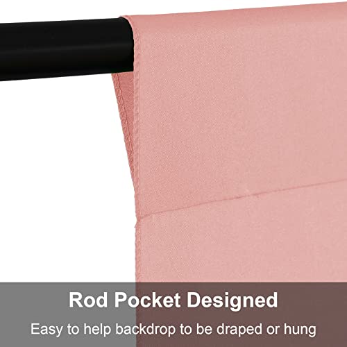 Joccun 8X10FT Light Pink Backdrop Background for Photography,Polyester Backdrop Curtain Background Screen for Photography,Photoshoot,Video Recording,Studio(8X10ft,Light Pink)