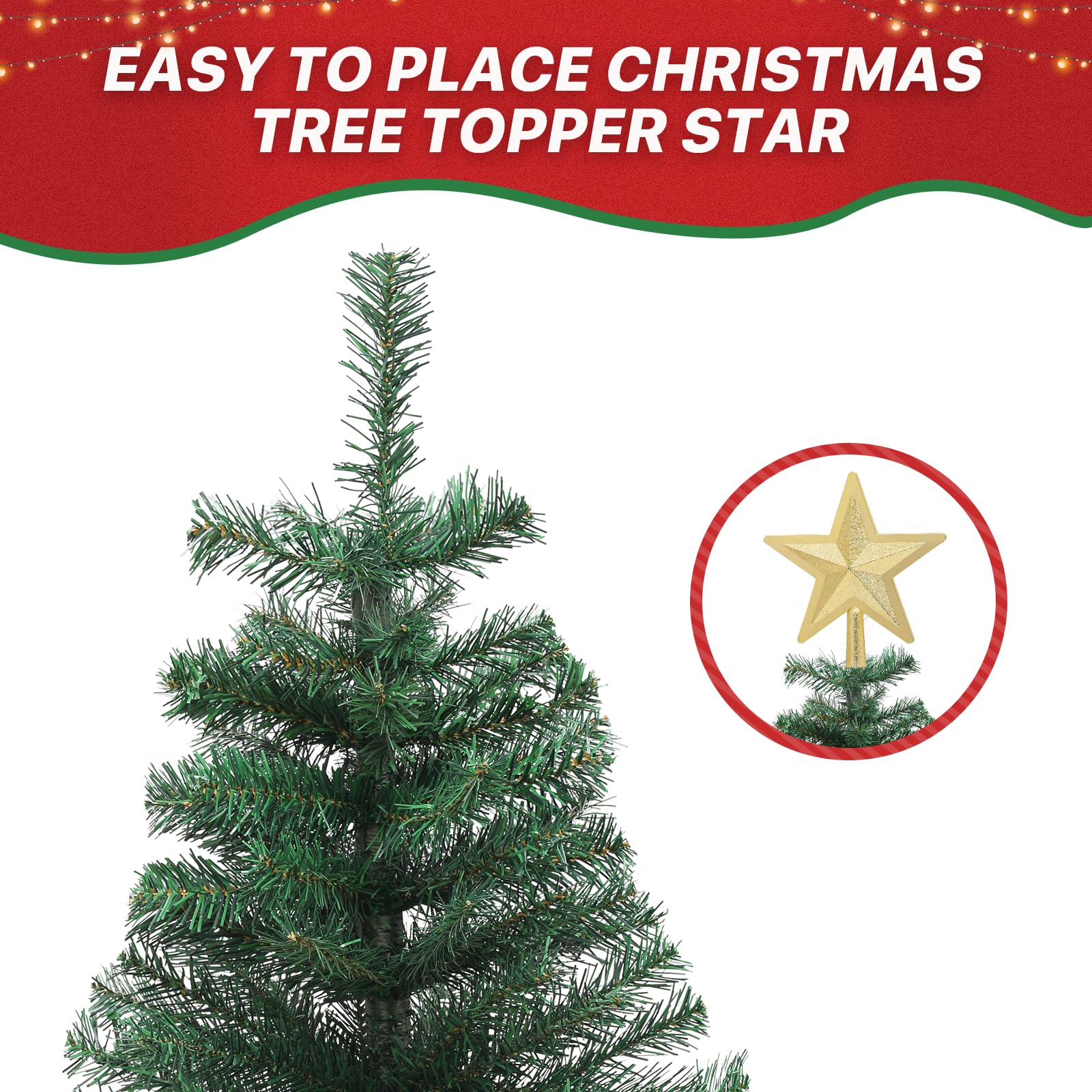 Magshion Artificial Christmas Tree, 3Ft Full Christmas Tree with 90 PVC Branch Tips, Green Christmas Tree for Home Party Decor, Easy Assemble Xmas Tree for Outdoor