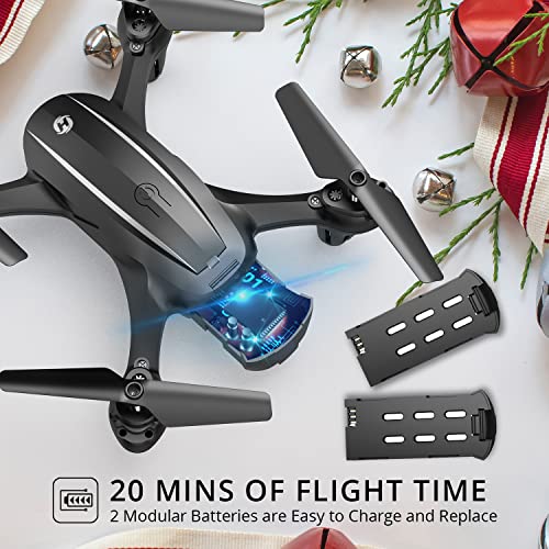 Holy Stone HS340 Mini FPV Drones with Camera for Kids 8-12 RC Quadcopter for Adults Beginners with One Key Take Off/Landing, Gravity Sensor, Headless Mode, Waypoint Fly, Throw to Go, Indoor & Outdoor