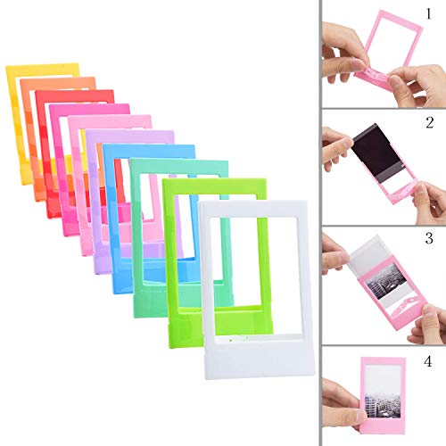 Sunmns Colorful Bundle Kit Accessories Set Compatible with Instax Mini 12 11 9 8 90 70 Camera, Accessory Include Film Stickers, Desk Frames, Hanging Frame