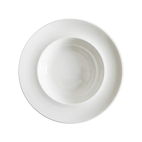 GRFIT Dishes Plates Durable White Porcelain Dinner Plates, Pasta, Salad, Soup Round Plate, Elegant Plate Suitable for Restaurant, Family, Party Use Home dining plate