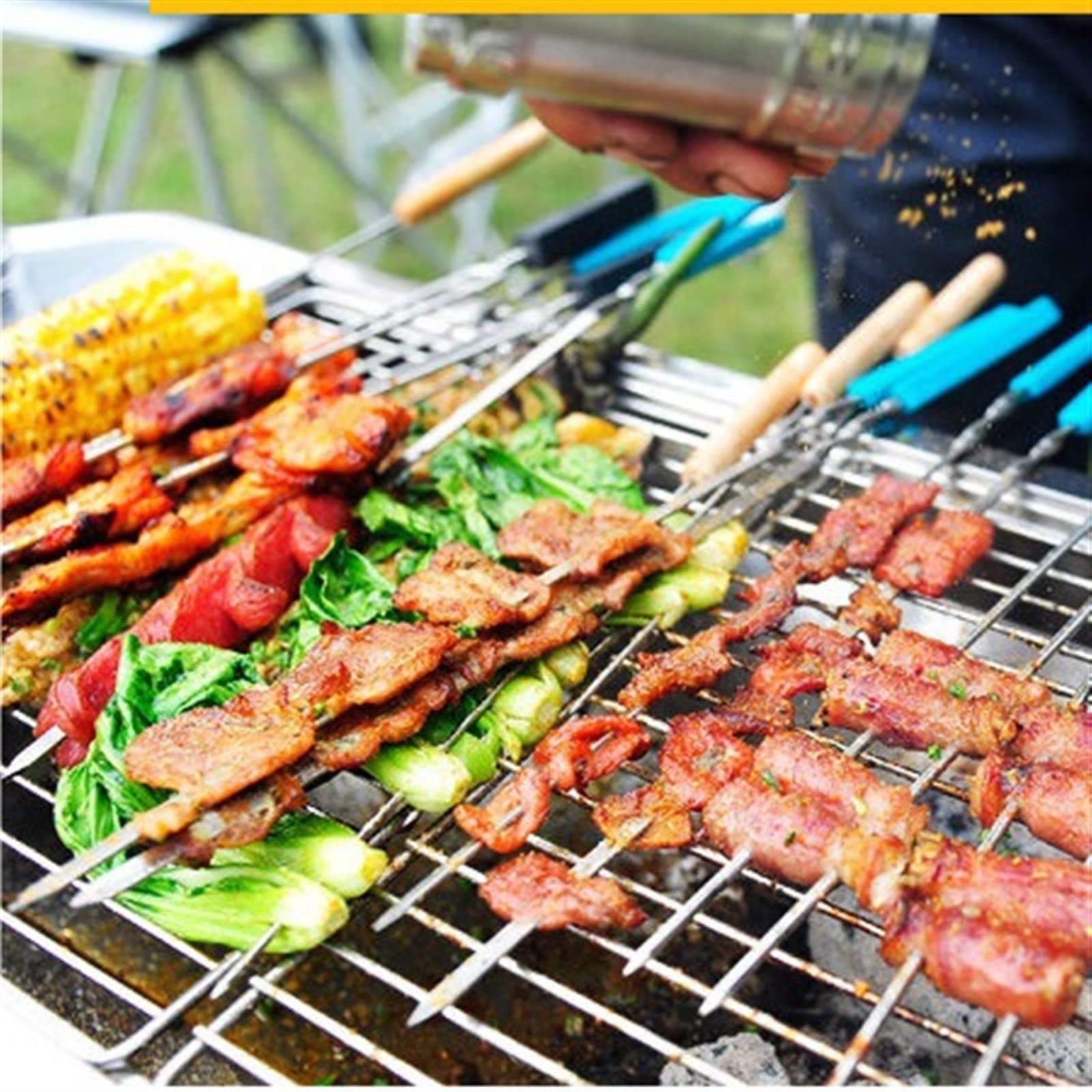 TBMAKE Grills Portable Outdoor BBQ Grill Patio Camping Picnic Barbecue Stove Suitable For People Charcoal Grill Grill Table
