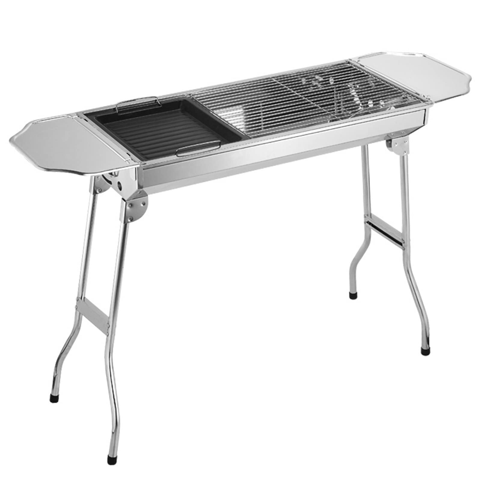 TBMAKE Grills Portable Outdoor BBQ Grill Patio Camping Picnic Barbecue Stove Suitable For People Charcoal Grill Grill Table