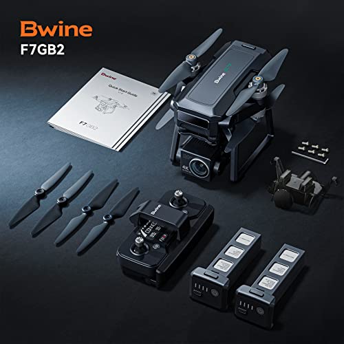Bwine F7GB2 Drones with Camera for Adults 4K for Night Version, 9800ft Transmission range, 3-Axis Gimbal, 2 Batteries 50 Min Flight Time, GPS Auto Return, Follow Me, Waypoints, Level 6 Wind Resistance