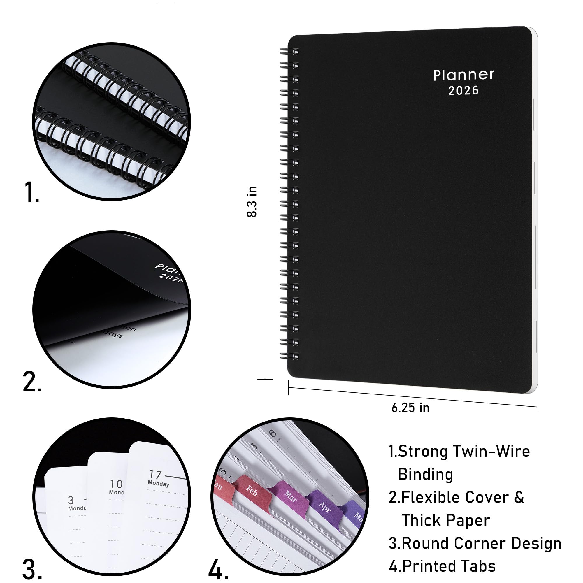 2023-2024 Planner - Weekly & Monthly Planner 2023-2024, Academic Planner 2023-2024, From July 2023 to June 2024, 6.25 in × 8.3 in - Classic Black, Improving Your Time Management Skill