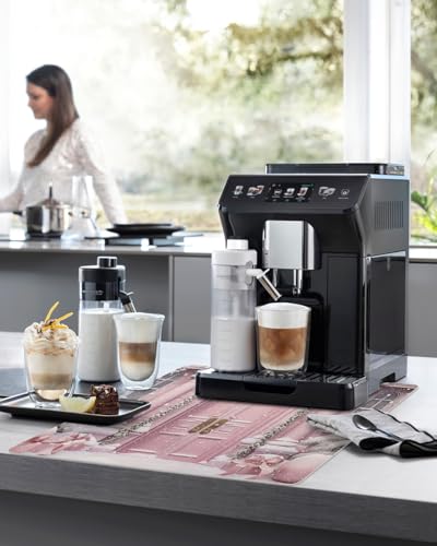 Coffee Mat for Counter, Christmas Pink Castle Gate Xmas Wreath Absorbent Hide Stain Coffee Bar Mat, Non-slip Coffee Bar Accessories Kitchen Drying Mat Fit Under Coffee Maker Espresso Machine