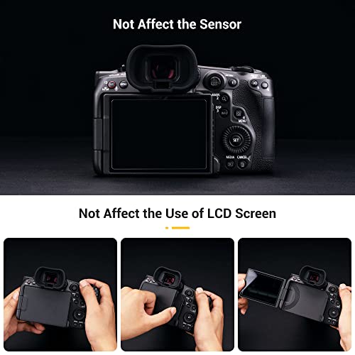 EOS R6 Mark II R6 R5 R5C Eyecup Eyepiece,Soft Silicon Extended Camera Eye Cup Viewfinder Special Designed for Canon EOS R6 Mark II R6 R5 R5C R5 C Full-Frame Mirrorless Camera