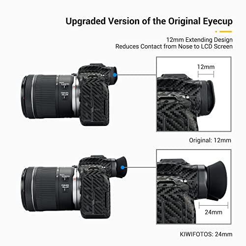 EOS R6 Mark II R6 R5 R5C Eyecup Eyepiece,Soft Silicon Extended Camera Eye Cup Viewfinder Special Designed for Canon EOS R6 Mark II R6 R5 R5C R5 C Full-Frame Mirrorless Camera