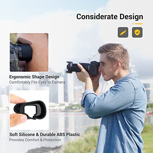 EOS R6 Mark II R6 R5 R5C Eyecup Eyepiece,Soft Silicon Extended Camera Eye Cup Viewfinder Special Designed for Canon EOS R6 Mark II R6 R5 R5C R5 C Full-Frame Mirrorless Camera