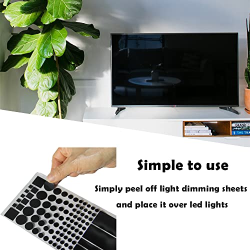 GreCreft LED Light Blocking Stickers, Light Dimming LED Filters, (3 Sheets) Light Covers for Electronics, Light Stickers Blackout, Dimming 80% ~ 100% of LED Lights