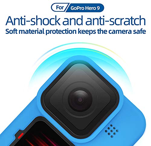 Taisioner Silicon Protective Housing Case for GoPro Hero 11 Hero 10 Hero 9 Black Sleeve Housing Frame with Lanyard and Lens Cover Accessories