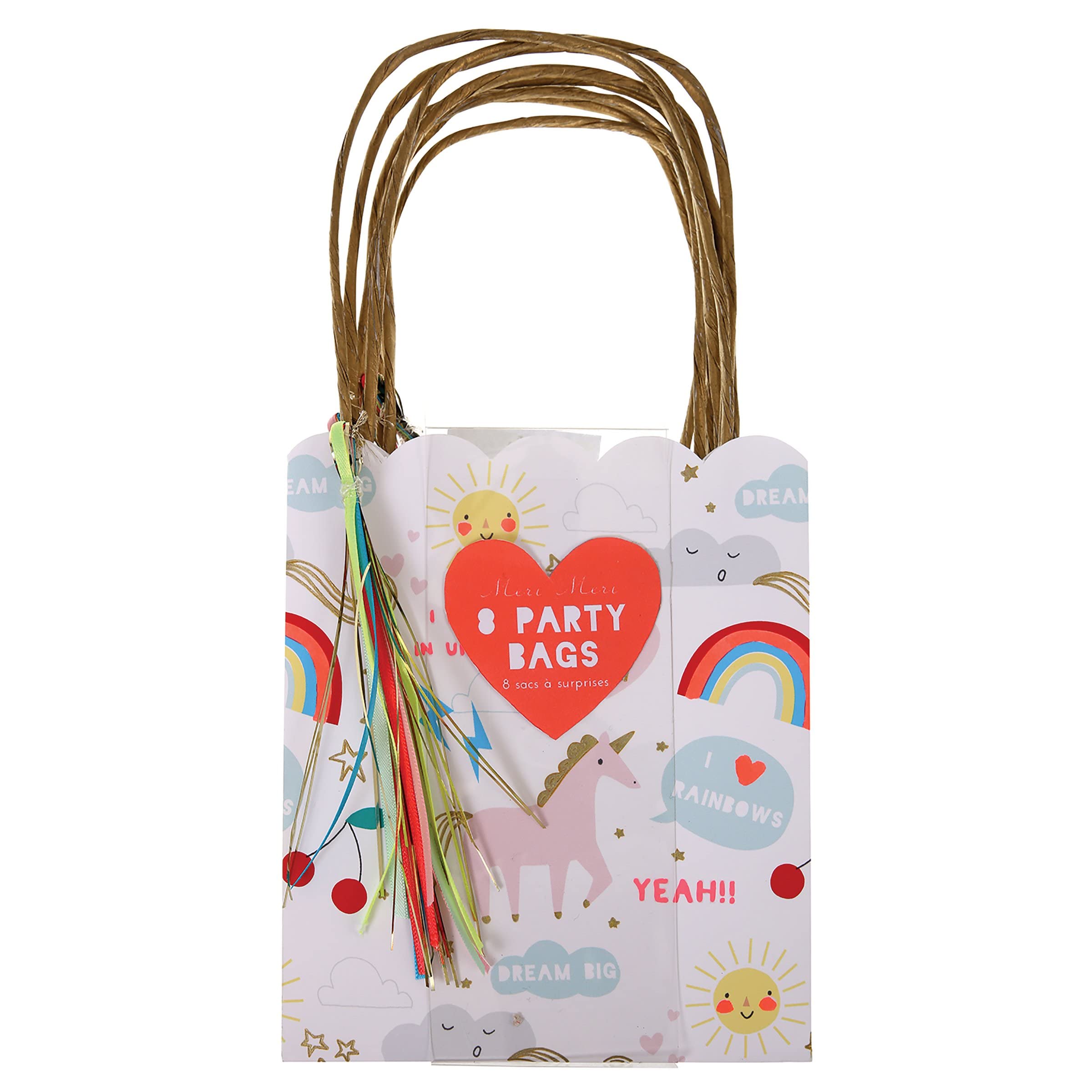 Meri Meri, Rainbow & Unicorn Party Bags, Birthday, Party Decorations