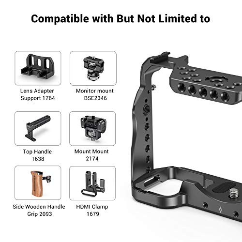 SmallRig A7RIII / A7III / A7M3 Camera Cage for Sony A7RIII / A7III / A7M3 Camera (ILCE-7RM3 / A7R Mark III), w/ Shoe Mount, Built-in NATO Rail, Accessible for Sony XLR-K2M/K1M, Black β 2087