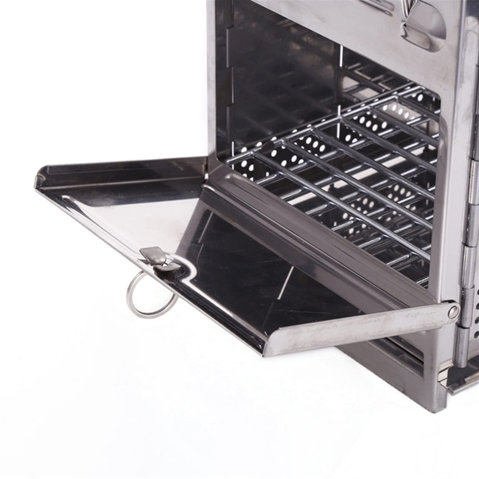 TBMAKE Grills Portable Charcoal Heating Grill Outdoor BBQ Wood Stove Foldable Stainless Steel Grill