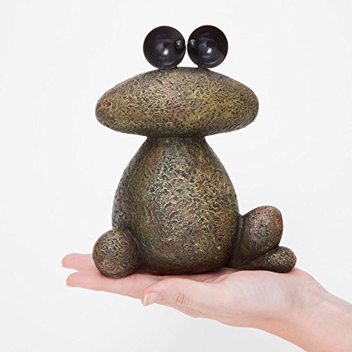 Bits and Pieces - Two Frogs Garden Sculptures for Your Garden, Lawn or Patio - Waterproof Garden Décor Set - Frog Statues – Minimalistic Design