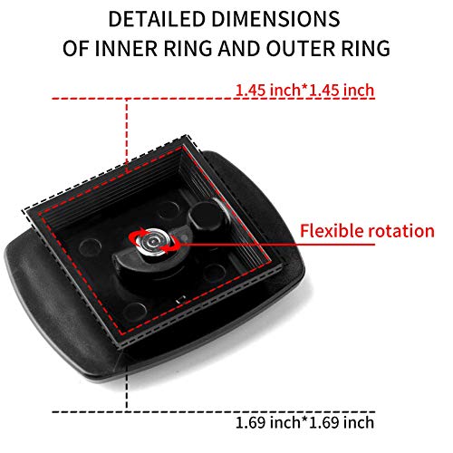 Erduoduo 2 Pack QR Plate(43x43mm) Quick Release Plate Replacement for Velbon tripods CX-460 CX-460mini CX-444 CX-888 CX-470 CX-570 CX-690 DF-50